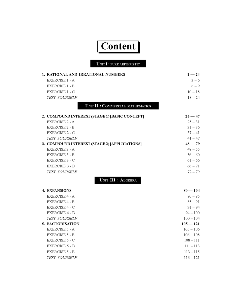 ARUN DEEP'S SELF-HELP TO I.C.S.E. CONCISE MATHEMATICS CLASS 9 : 2025-26 ...
