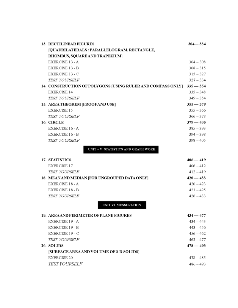 ARUN DEEP'S SELF-HELP TO I.C.S.E. CONCISE MATHEMATICS CLASS 9 : 2025-26 ...