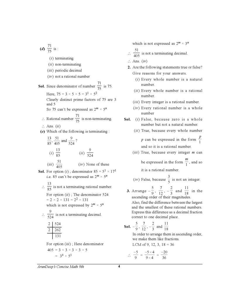 ARUN DEEP'S SELF-HELP TO I.C.S.E. CONCISE MATHEMATICS CLASS 9 : 2025-26 ...
