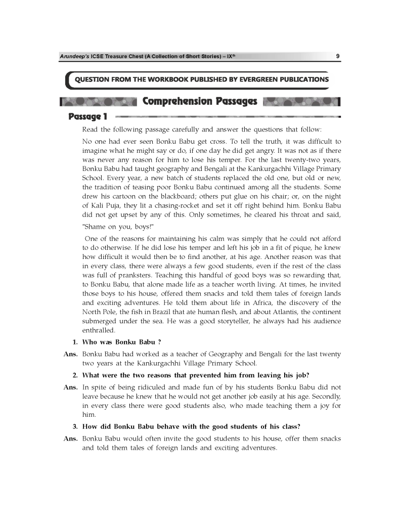 Arun Deep’s Self-Help to I.C.S.E.Treasure Chest (A Collection of ICSE ...
