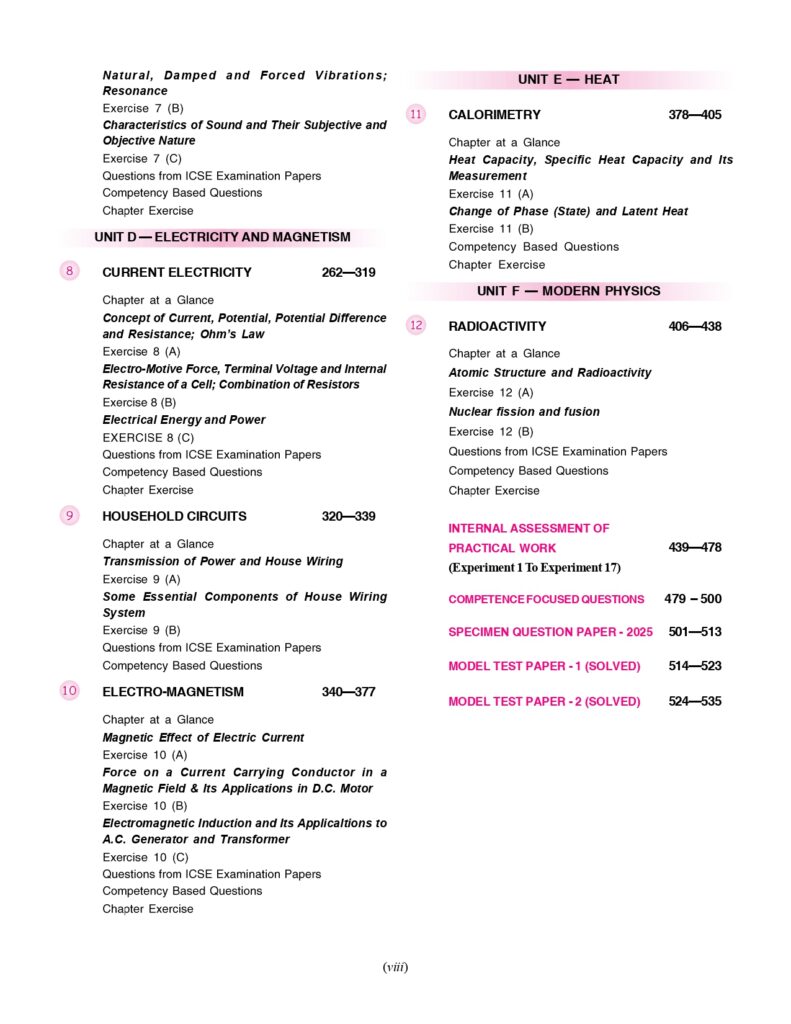 Arun Deep’s Self-Help to ICSE Physics Class 10 – Complete Exam Prep | Concepts + Board-Style ...